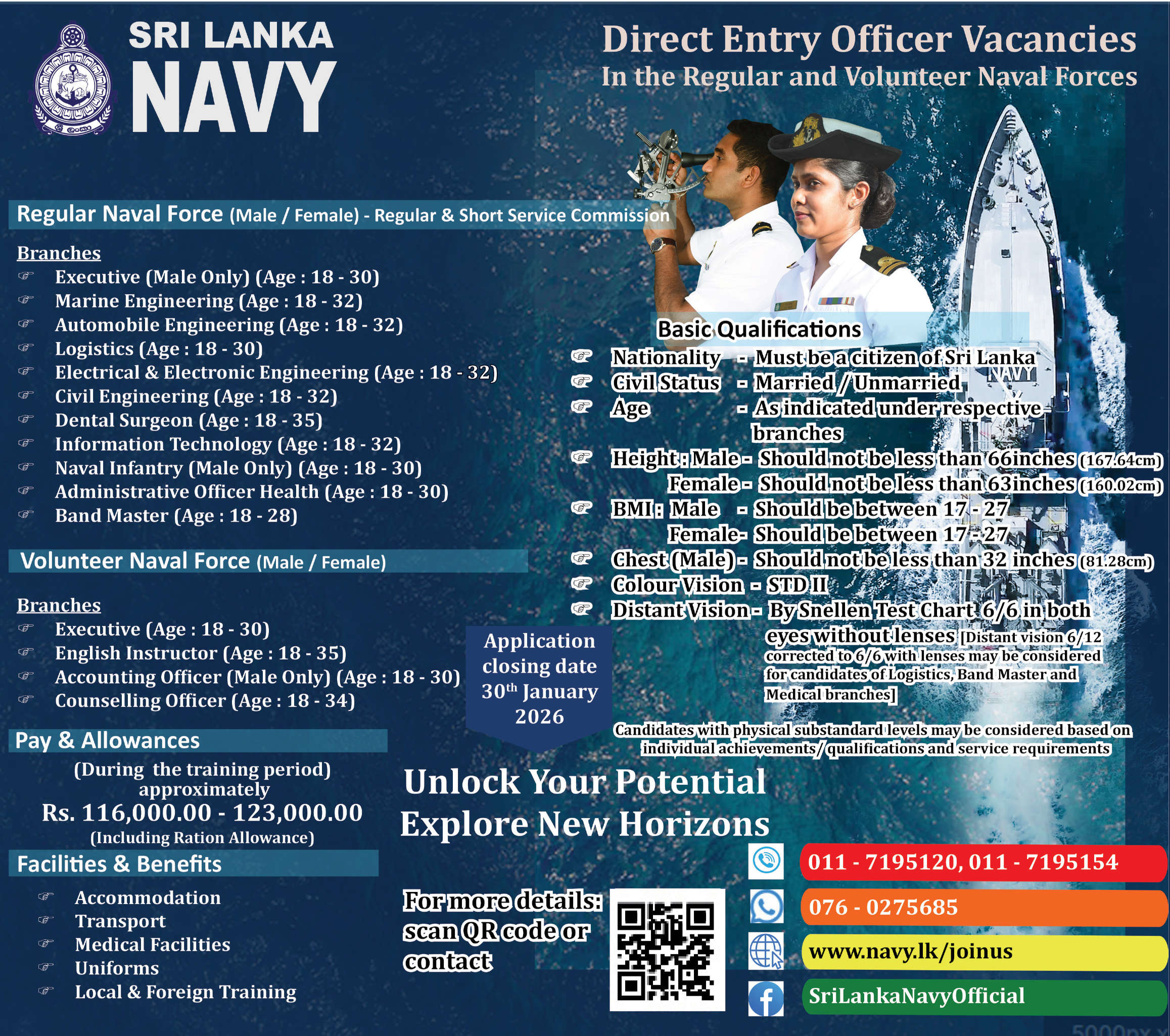 Officer Vacancies - Sri Lanka Navy