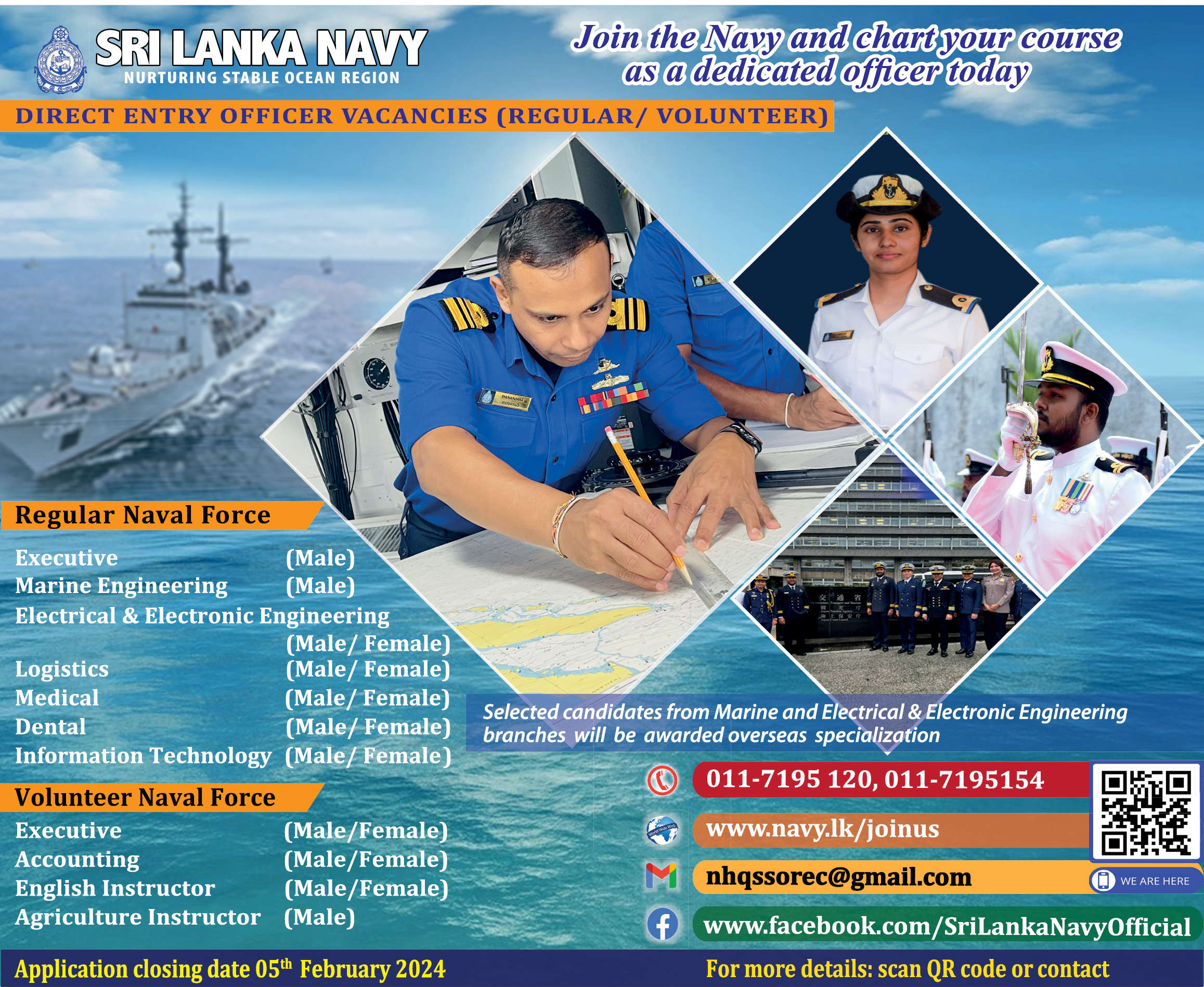 Officer Vacancies - Sri Lanka Navy